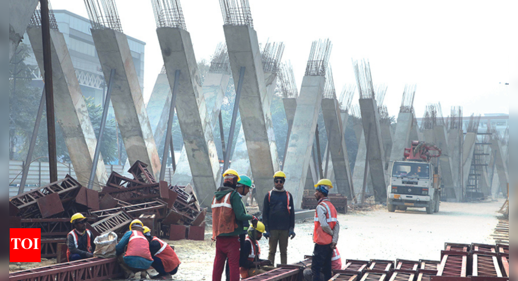 Up’s First V-shaped Column Supported Flyover Taking Shape | Lucknow ...