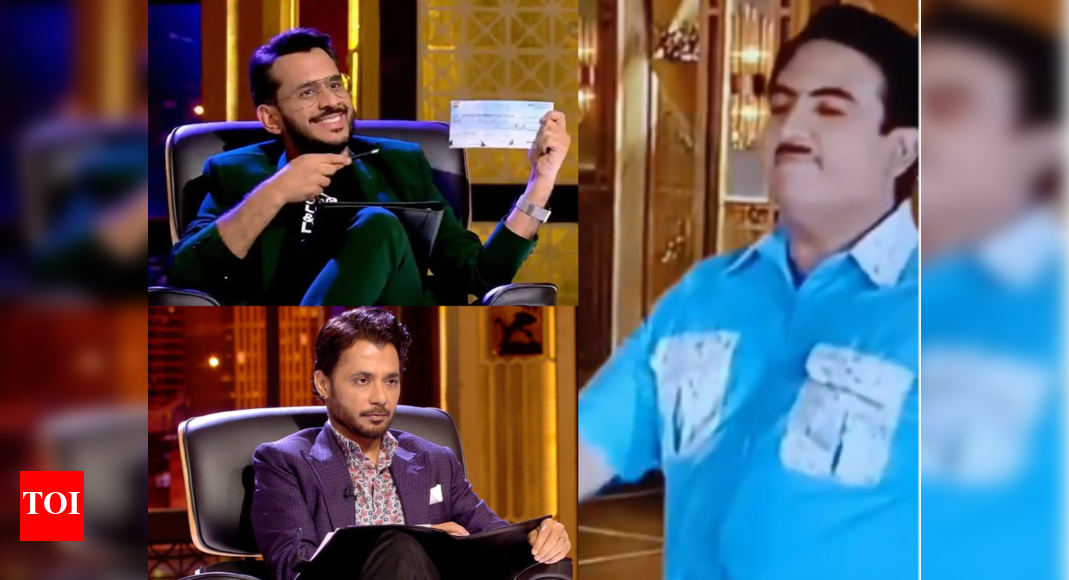 Viral Meme of Taarak Mehta's Jethalal visiting Shark Tank India 2 with ...