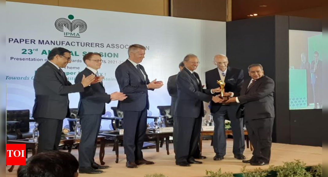 Seshasayee Paper and Boards Ltd receives two IPMA awards - Times of India