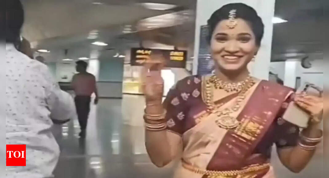 Peak Bengaluru moment: Bride takes metro to wedding venue to ditch traffic, video viral - Times ...