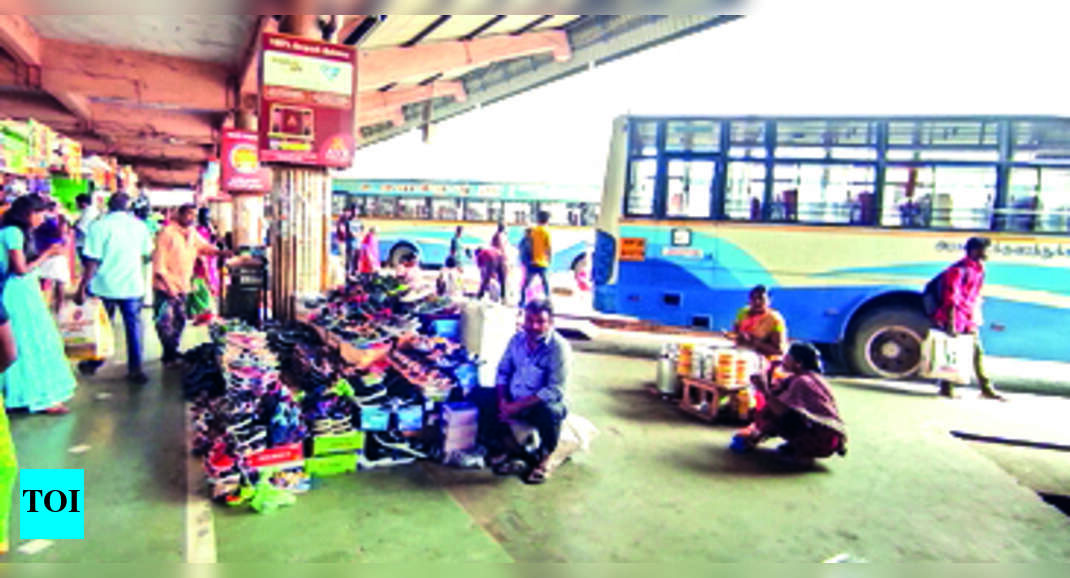 Salem: Vendors Encroach Platforms Of Salem New, Old Bus Stands ...
