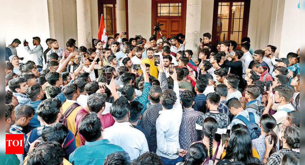Engineering pupils protest against lack of gap between exams in Pune ...