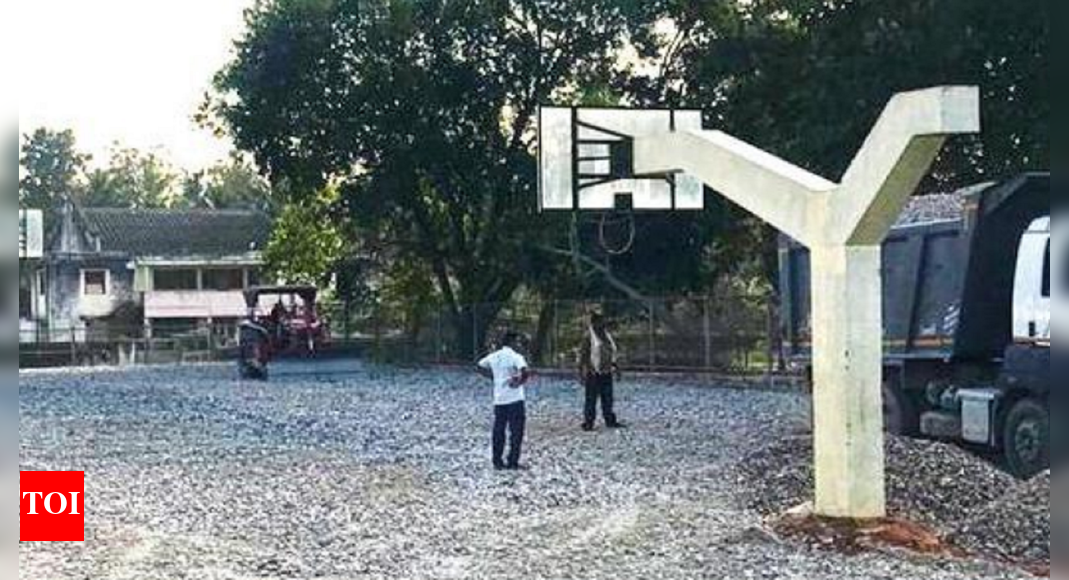 Mandya: In Mandya, villagers build basketball court, skating track with ...