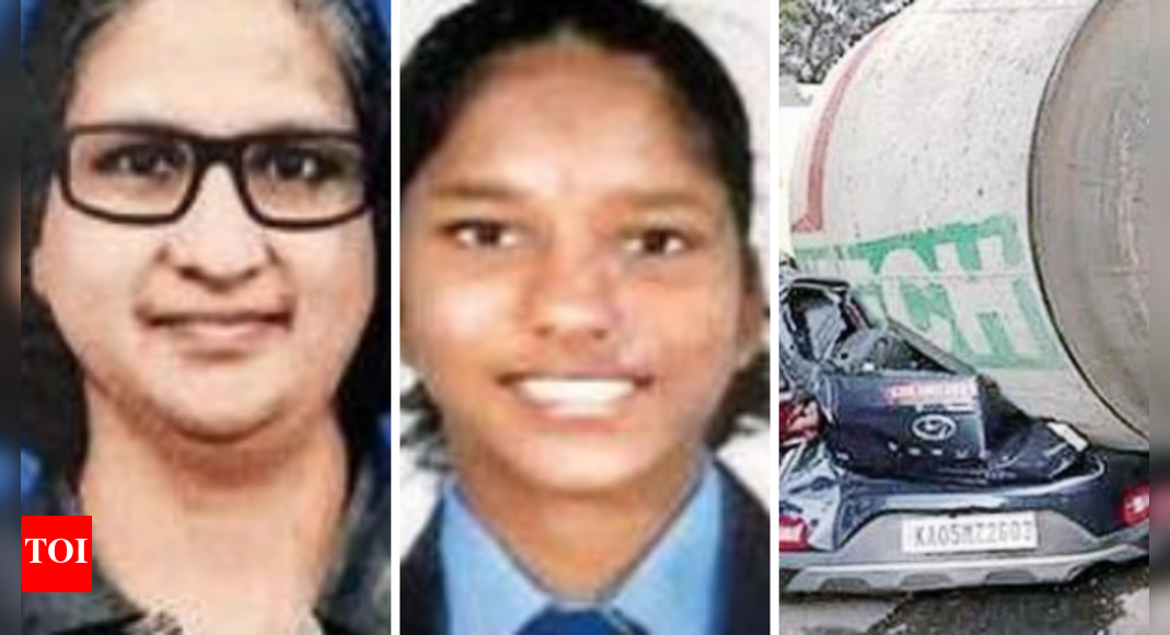 Techie-mom, daughter crushed to death after truck falls on car in Bengaluru | Bengaluru News ...