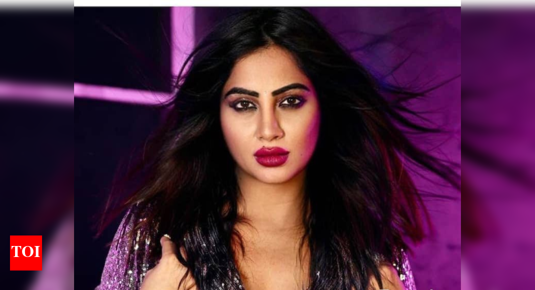Arshi Khan poses like a goddess in grey, flaunts her stunning sequin ...