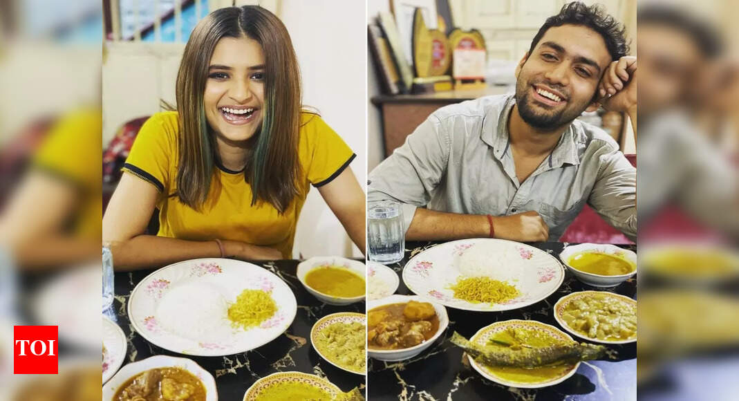 Bride-to-be Rupsa Chatterjee enjoys Aaiburobhat - Times of India