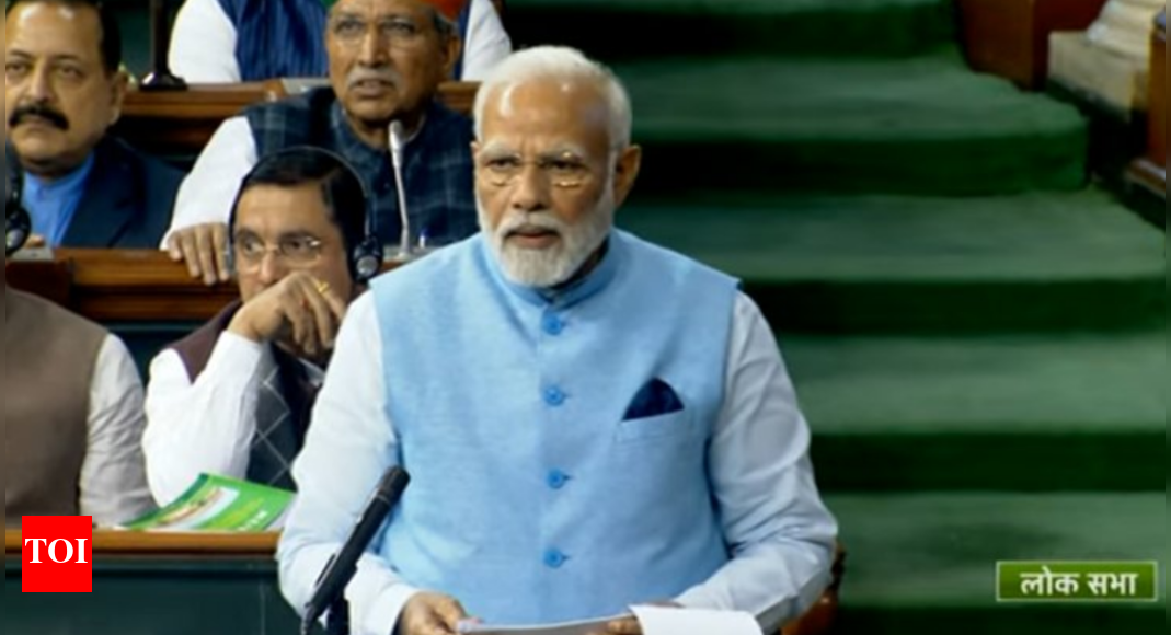 PM Modi taunts Congress in Lok Sabha with 'gun license' anecdote ...