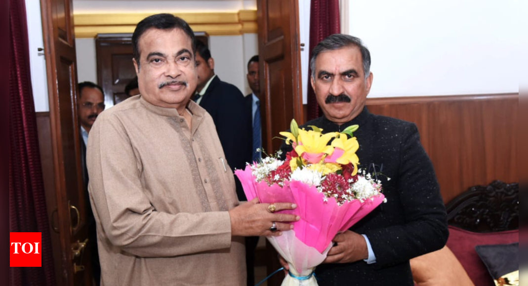CM Sukhvinder Singh Sukhu meets Union minister Nitin Gadkari in Delhi, lays foundation stone of ...