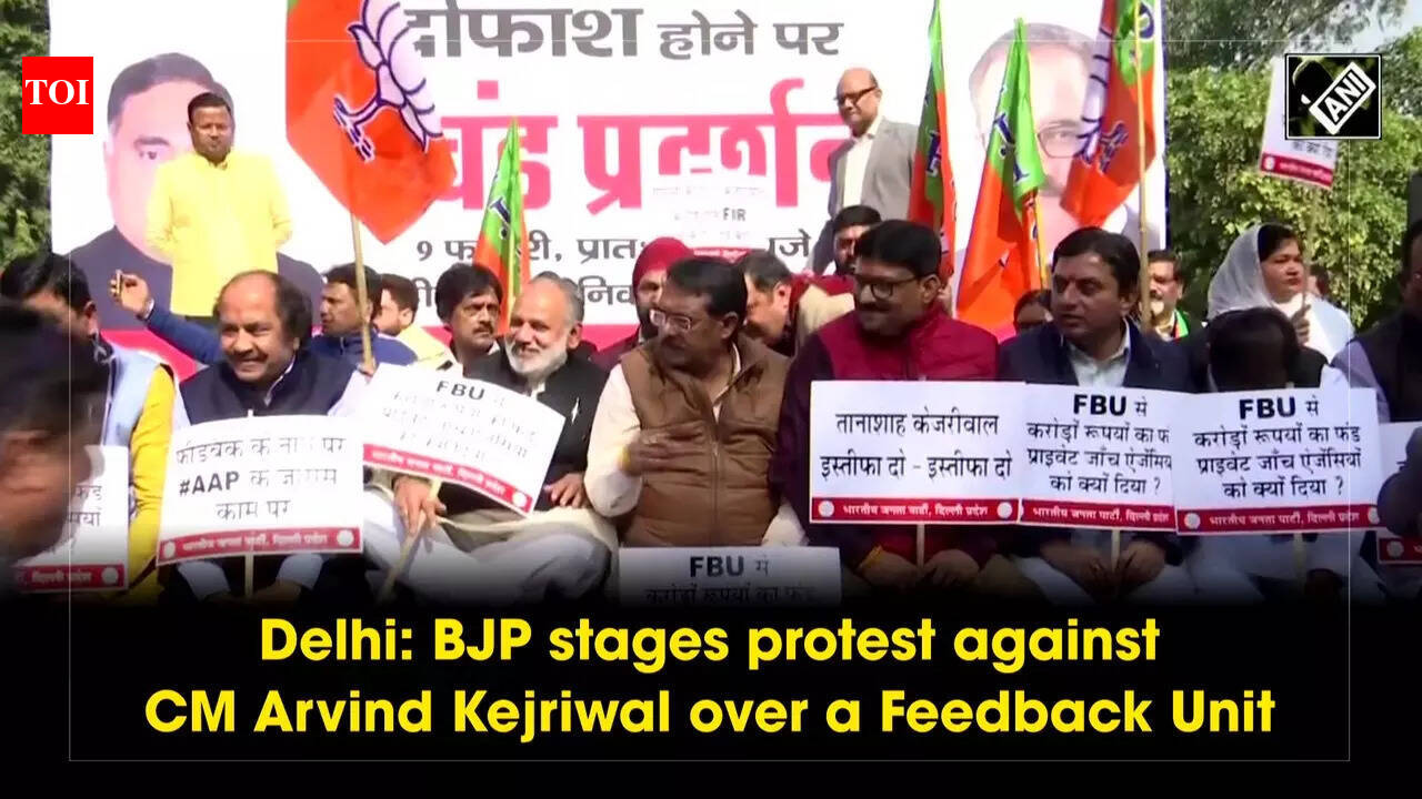 feedback unit: Delhi: BJP stages protest against CM Arvind Kejriwal ...