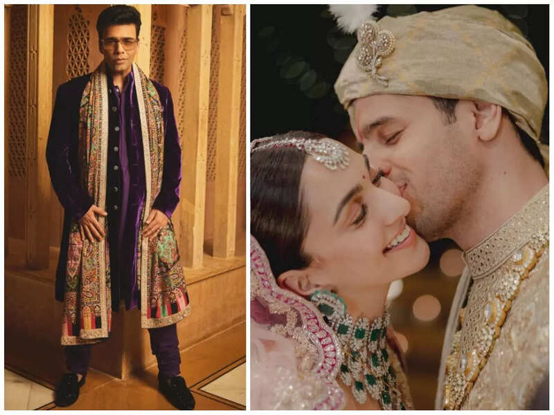 Karan Johar reveals his ‘shaadi’ looks from Sidharth Malhotra and Kiara ...