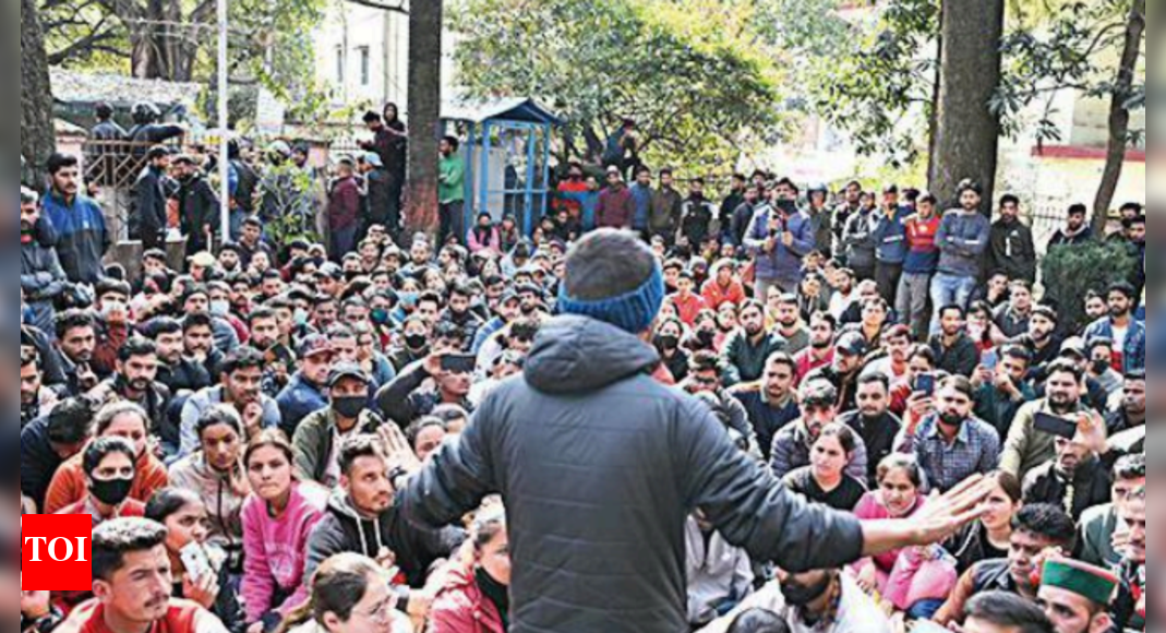 Protests against multiple paper leak scams continue in Uttarakhand ...