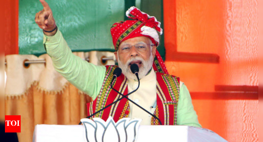 Pm Modi: PM Modi sets hectic pace: 10 public meetings, 10,800 km travel ...