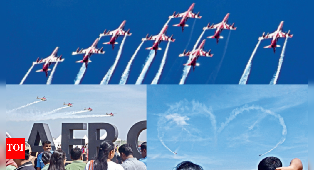 IAF display teams rule skies at aero show rehearsals; spectacle starts ...