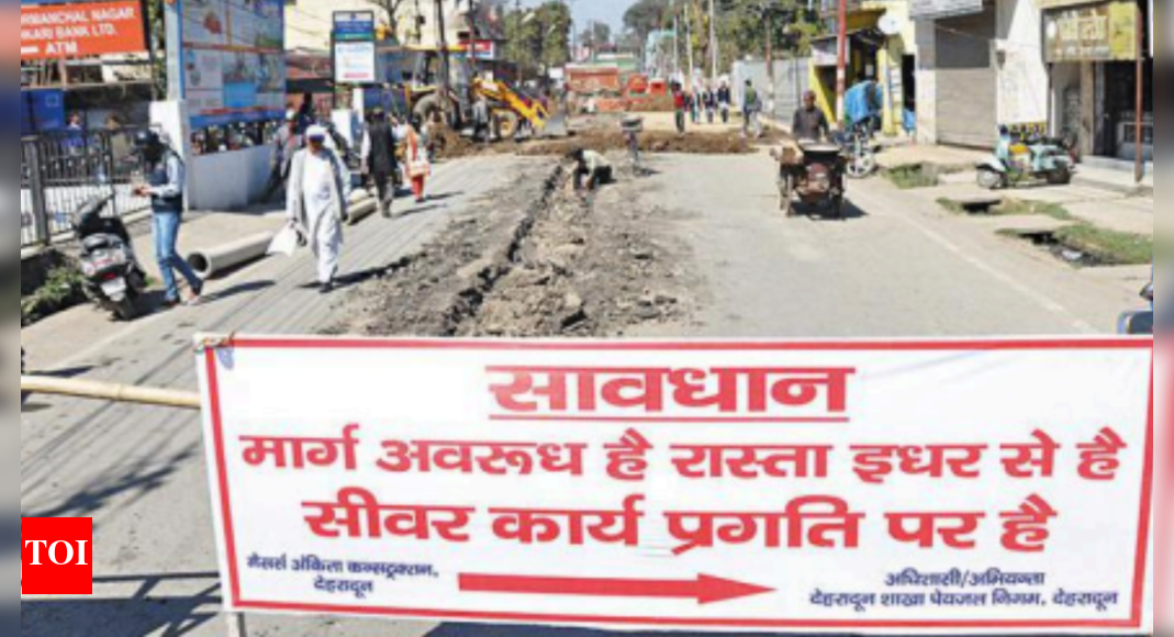 Dehradun: Sewerage line project still in progress despite starting ...