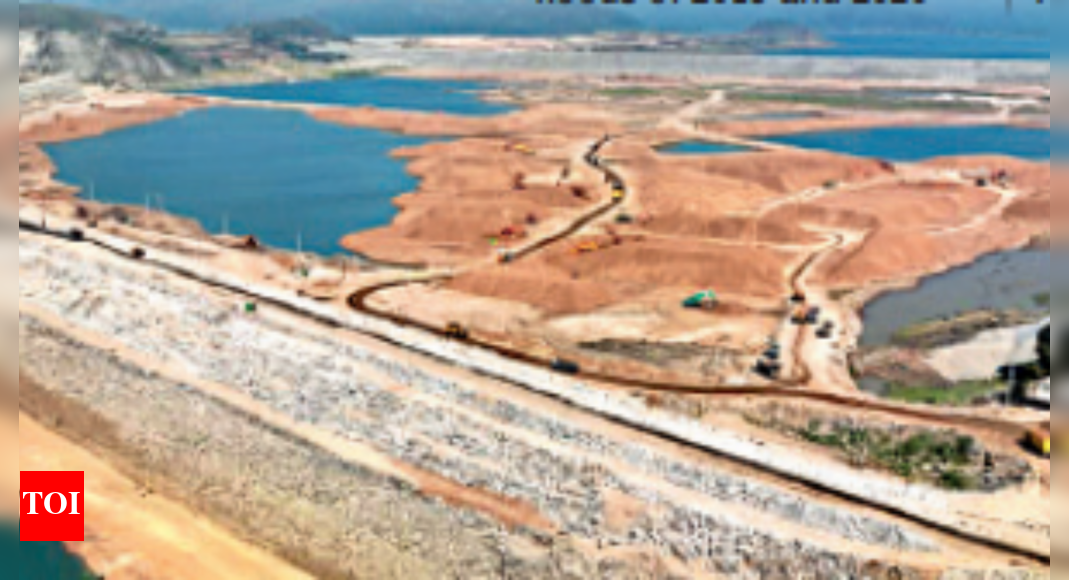Andhra Pradesh: Work on lower cofferdam at Polavaram project over | Amaravati News - Times of India