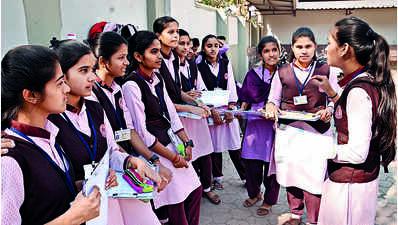 Hsc: Students Frisked For Chits Before Entering Exam Centres In ...