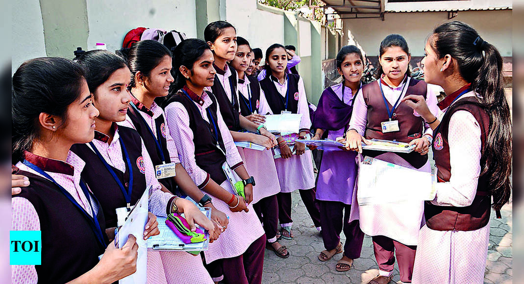 Hsc: Students Frisked For Chits Before Entering Exam Centres In ...