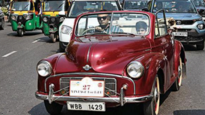 50 vintage cars on Delhi roads in lead-up to G20 | Delhi News - Times ...