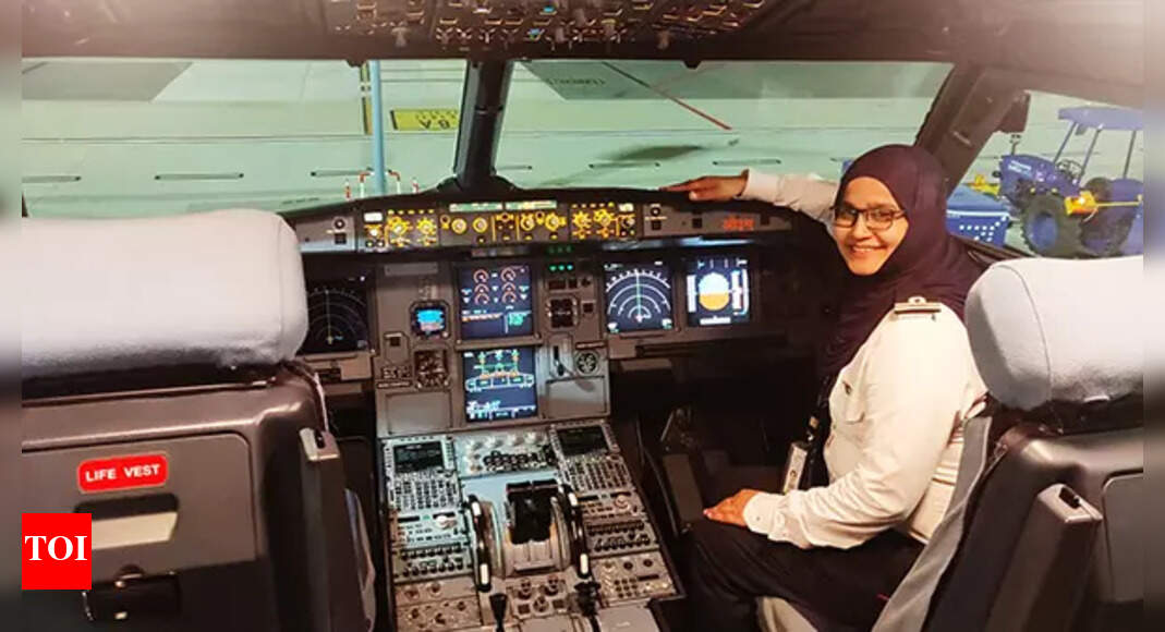 This hijab-clad cockpit girl is breaking barriers | India News - Times ...