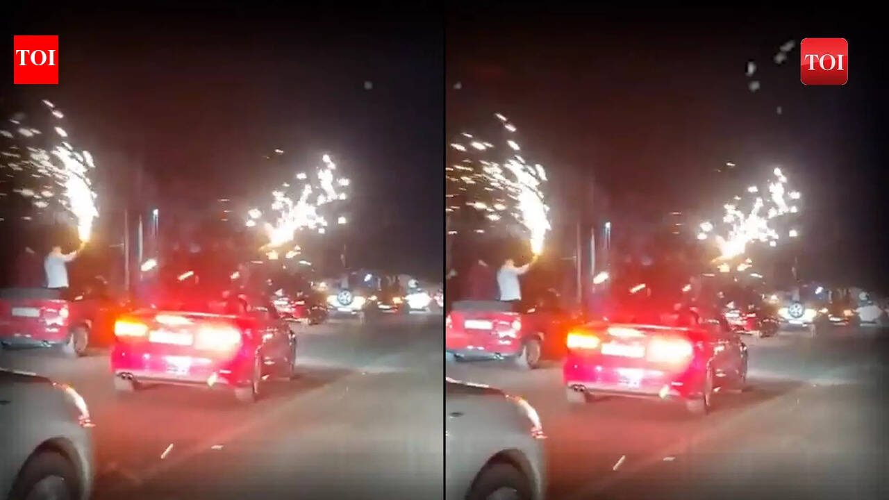 Video of youths doing fireworks in a moving car, flouting traffic rules ...