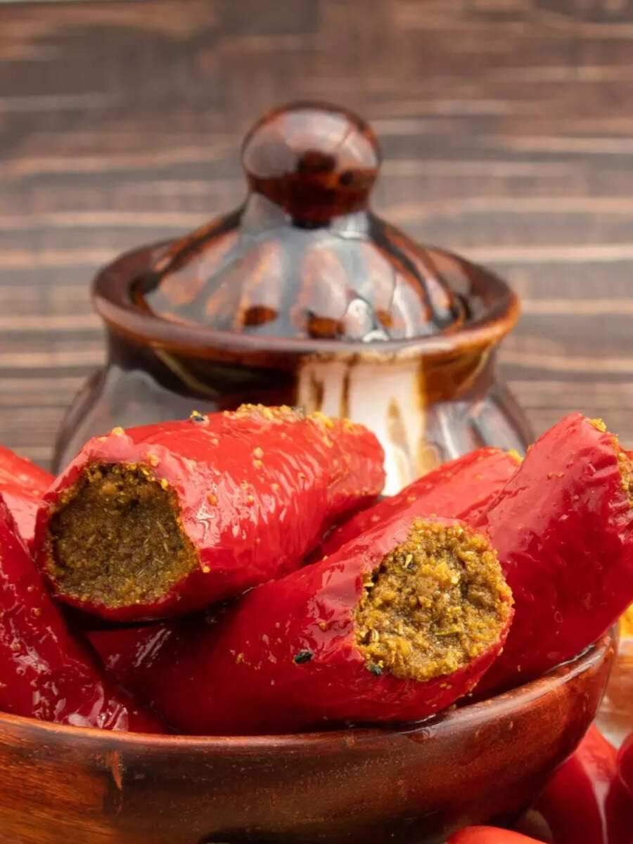 How to make Stuffed Red Chilli Pickle | Times of India