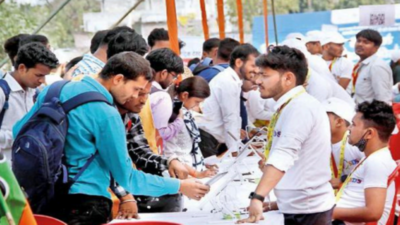 Youth flock to job fair; 112 firms set up stall to fill 52,000 ...