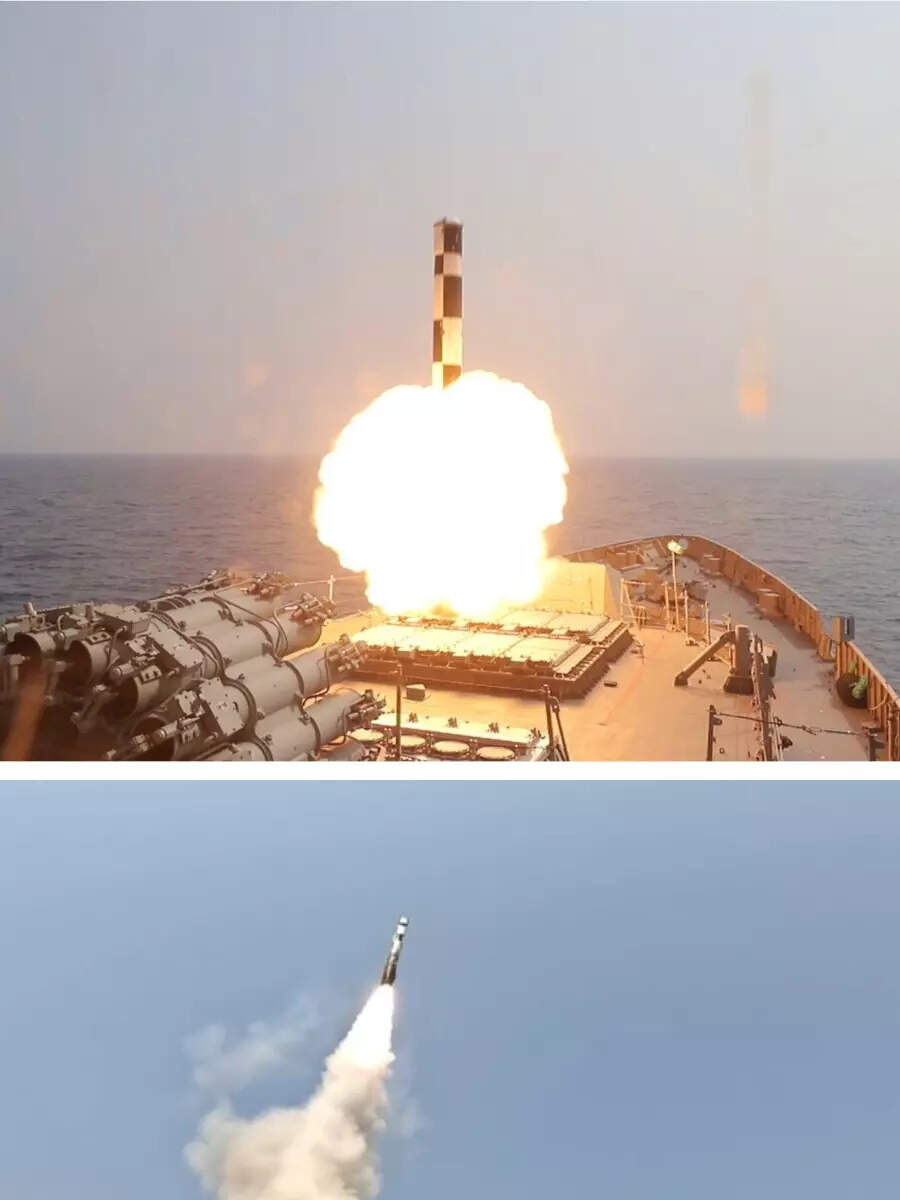 BrahMos missile succesfully tested by indian navy from warship | Times ...