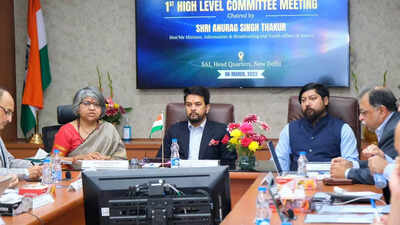 Sports minister Anurag Thakur chairs 1st high-level committee meeting ...