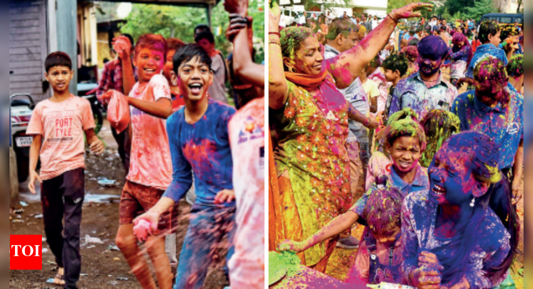 Holi celebrations take over Pune, flower petals & organic colours among ...