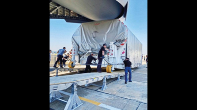 ISRO Nisar Satellite: NASA-Isro sat Nisar lands in Bengaluru on US C-17 ...