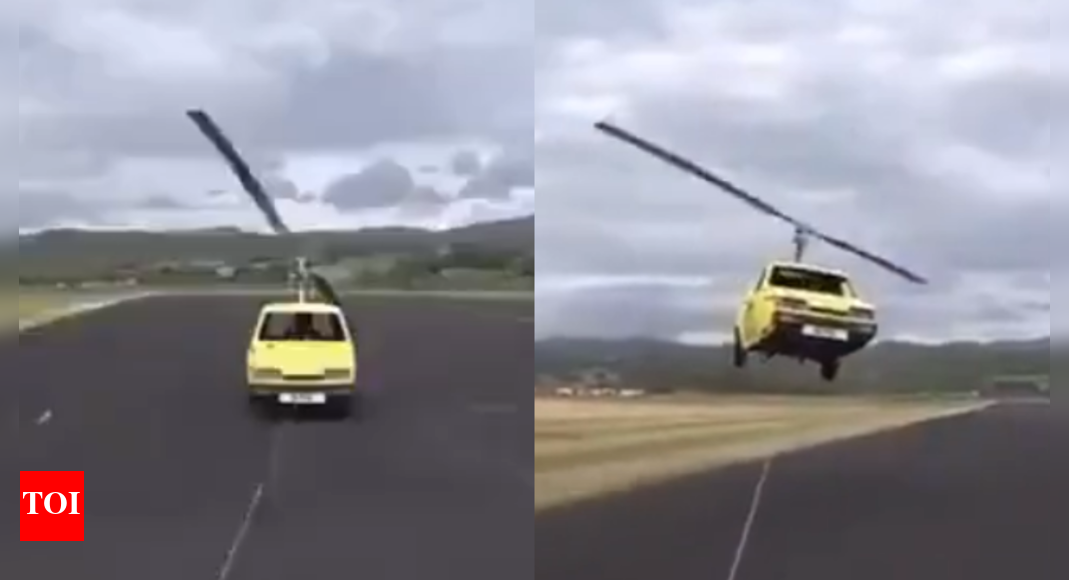 Watch video: Makeshift flying car takes flight before crashing to the ...