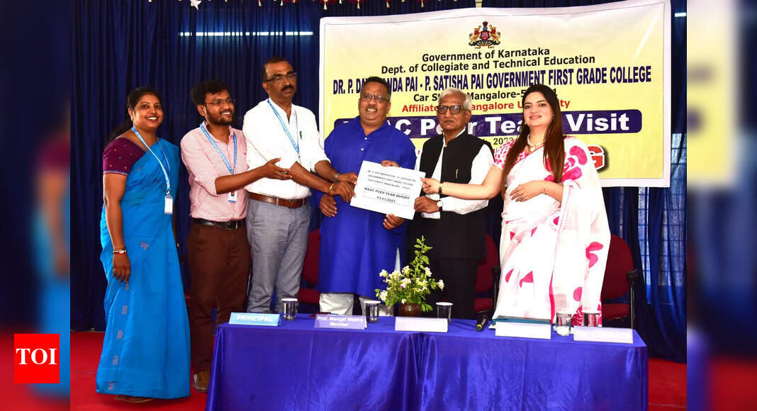 P Satisha Pai Government First Grade College Mangalore gets 'A' grade ...