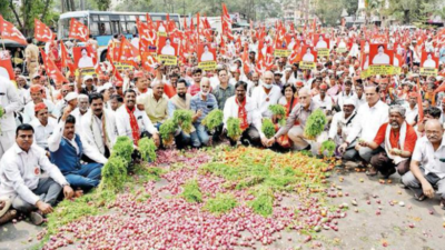 Eknath Shinde govt's ex gratia fails to appease onion growers in Maharashtra | Nashik News ...