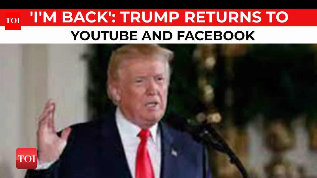'I'm Back!': Donald Trump returns to Facebook and Youtube after a two ...