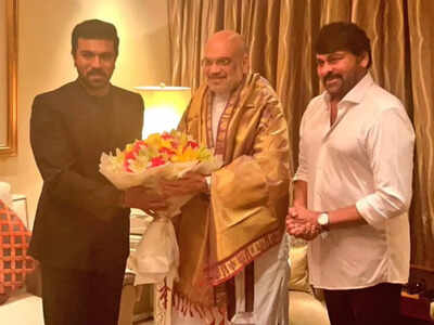 After creating Oscar history, 'RRR' star Ram Charan meets Amit Shah in ...