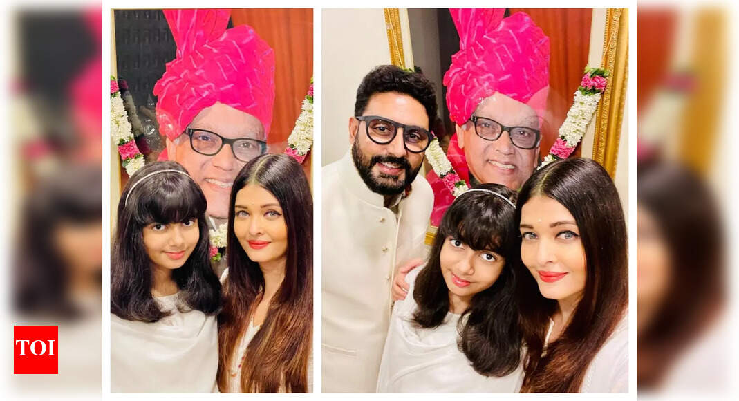 Abhishek, Aishwarya Rai and Aaradhya Bachchan pay a tribute to ...