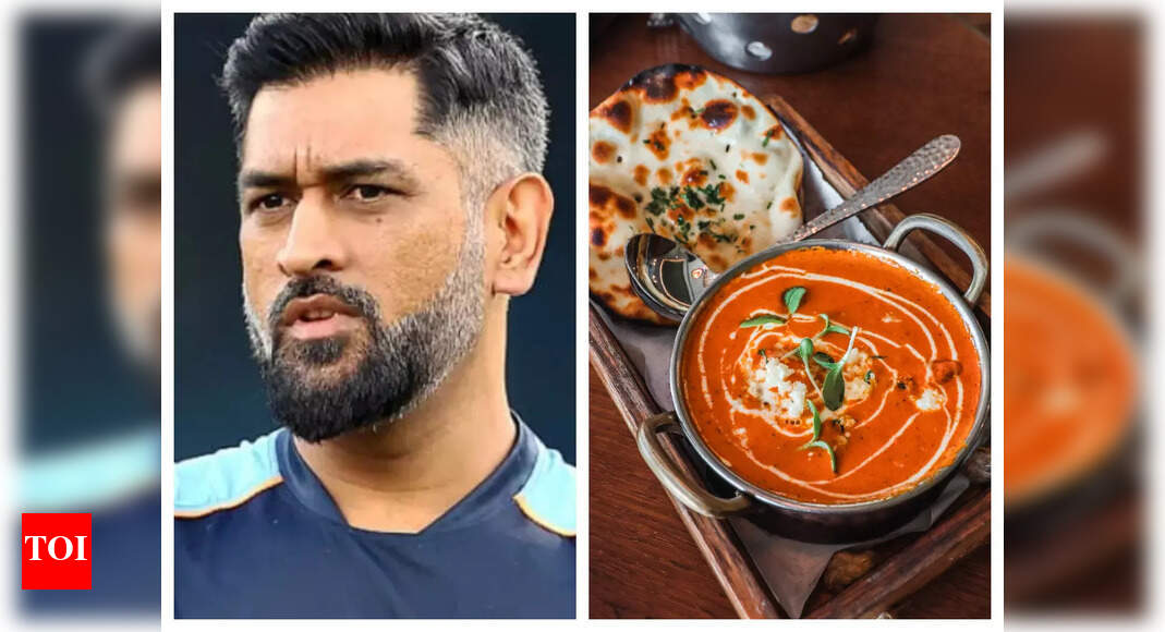 Revealed! MS Dhoni's unique style of eating Butter Chicken - Times of India
