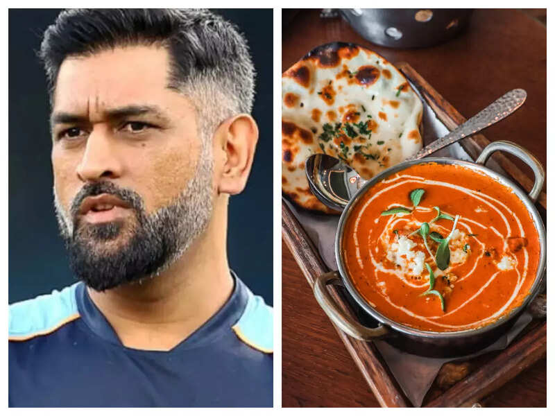 Revealed! MS Dhoni's unique style of eating Butter Chicken - Times of India
