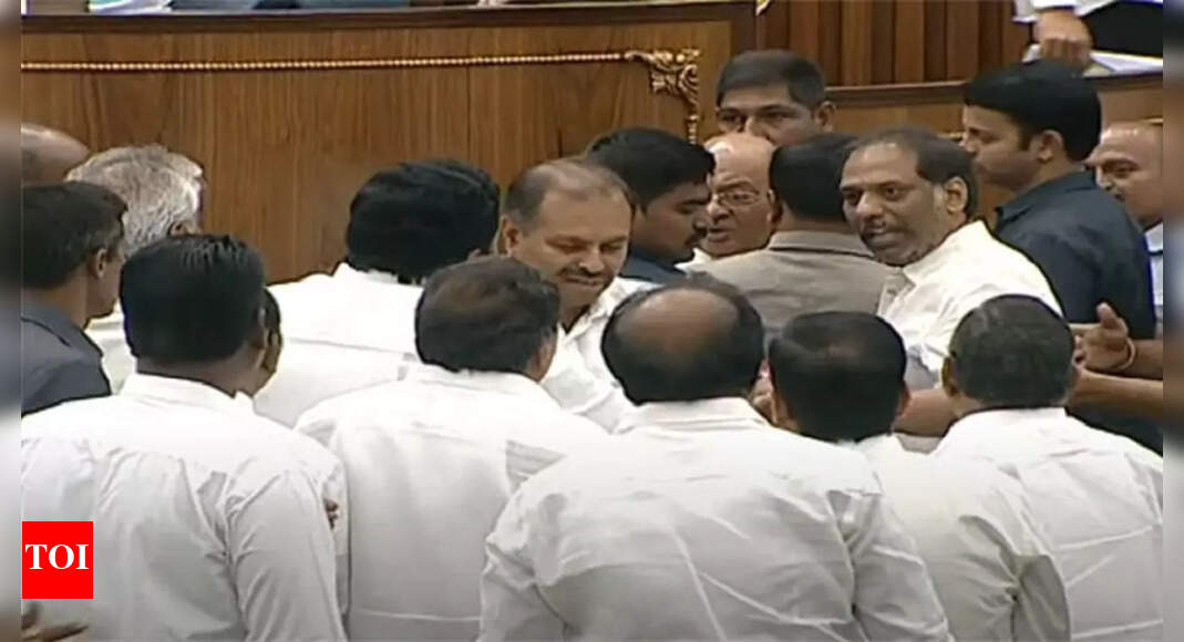 AP Assembly: Pandemonium in Andhra Pradesh assembly as YSRCP and TDP ...