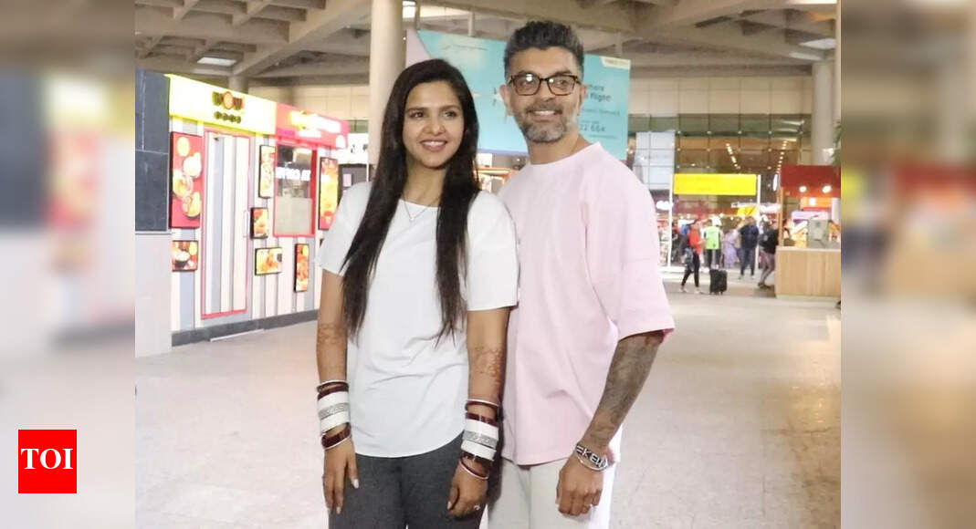 Dalljiet Kaur and husband Nikhil Patel return to Mumbai from their ...