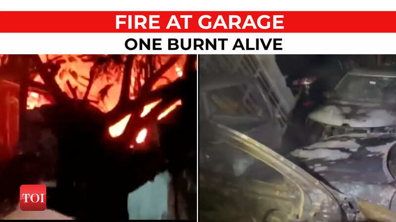 Hyderabad: Massive fire at a garage, security guard burnt alive