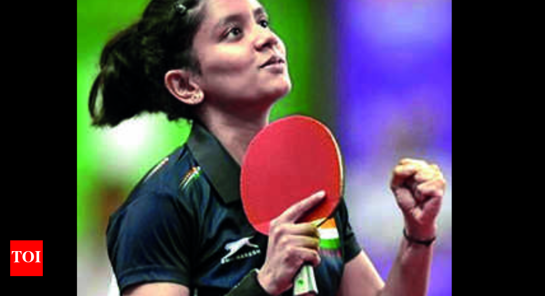 Sreeja Telangana Paddler Akula Sreeja Bags 3 Gold Again National