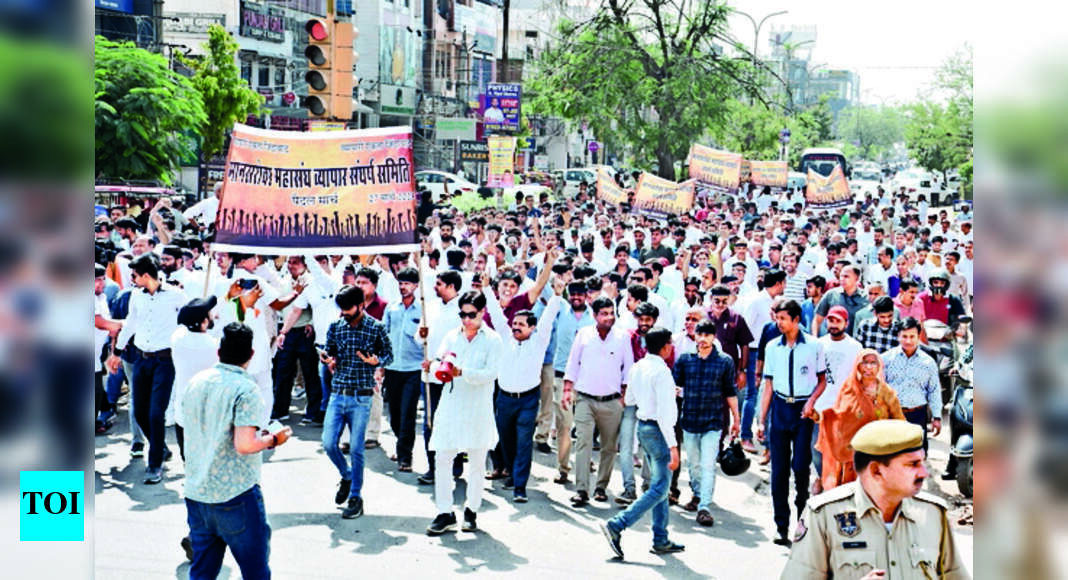 Mansarovar Traders Stage Protest Against Jmc-greater Notices | Jaipur ...