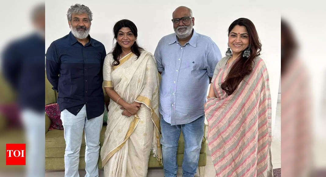 Khushbu meets SS Rajamouli and MM Keeravani | Tamil Movie News - Times ...