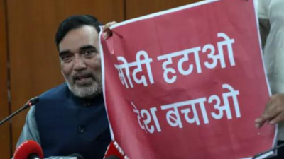 AAP launches poster campaign against PM Narendra Modi, BJP hits back | Delhi News - Times of India