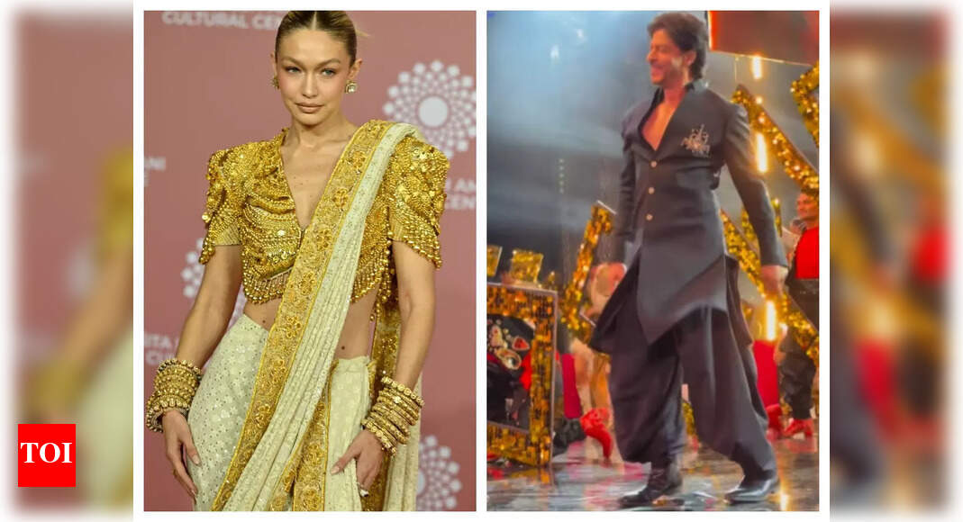 Aryan Khan, Gigi Hadid react to Shah Rukh Khan's ‘Jhoome Jo Pathaan’ dance at NMACC opening ...