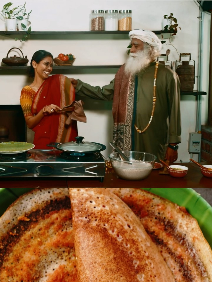 Sadhguru cooks healthy Ragi Dosa with daughter Radhe Jaggi | Times of India