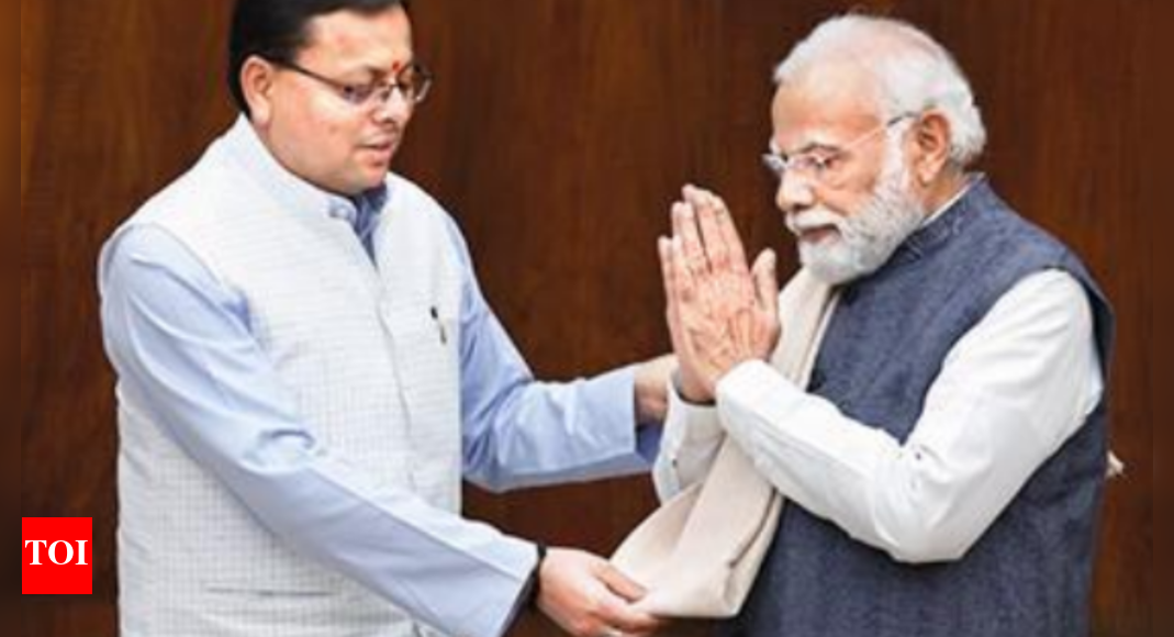 Pushkar Singh Dhami meets PM Narendra Modi, seeks Rs 3,000 crore for ...