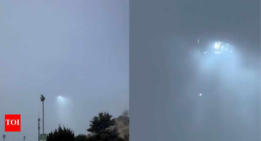 UFO or Artifical World! Netizens going crazy over viral video of a ...
