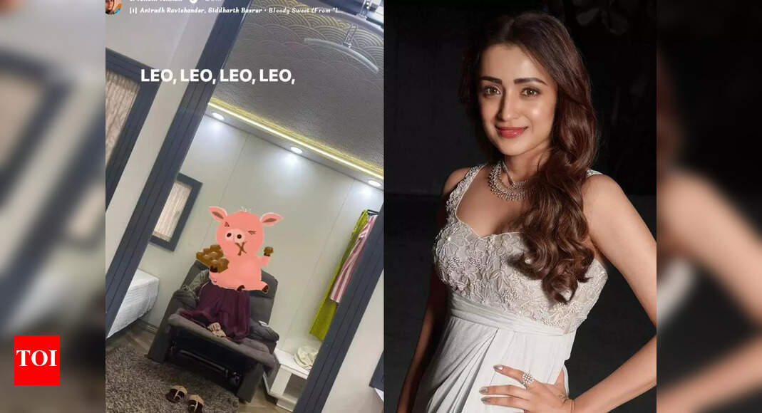 Trisha shares a BTS picture as she resumes shooting for 'Leo' | Tamil ...